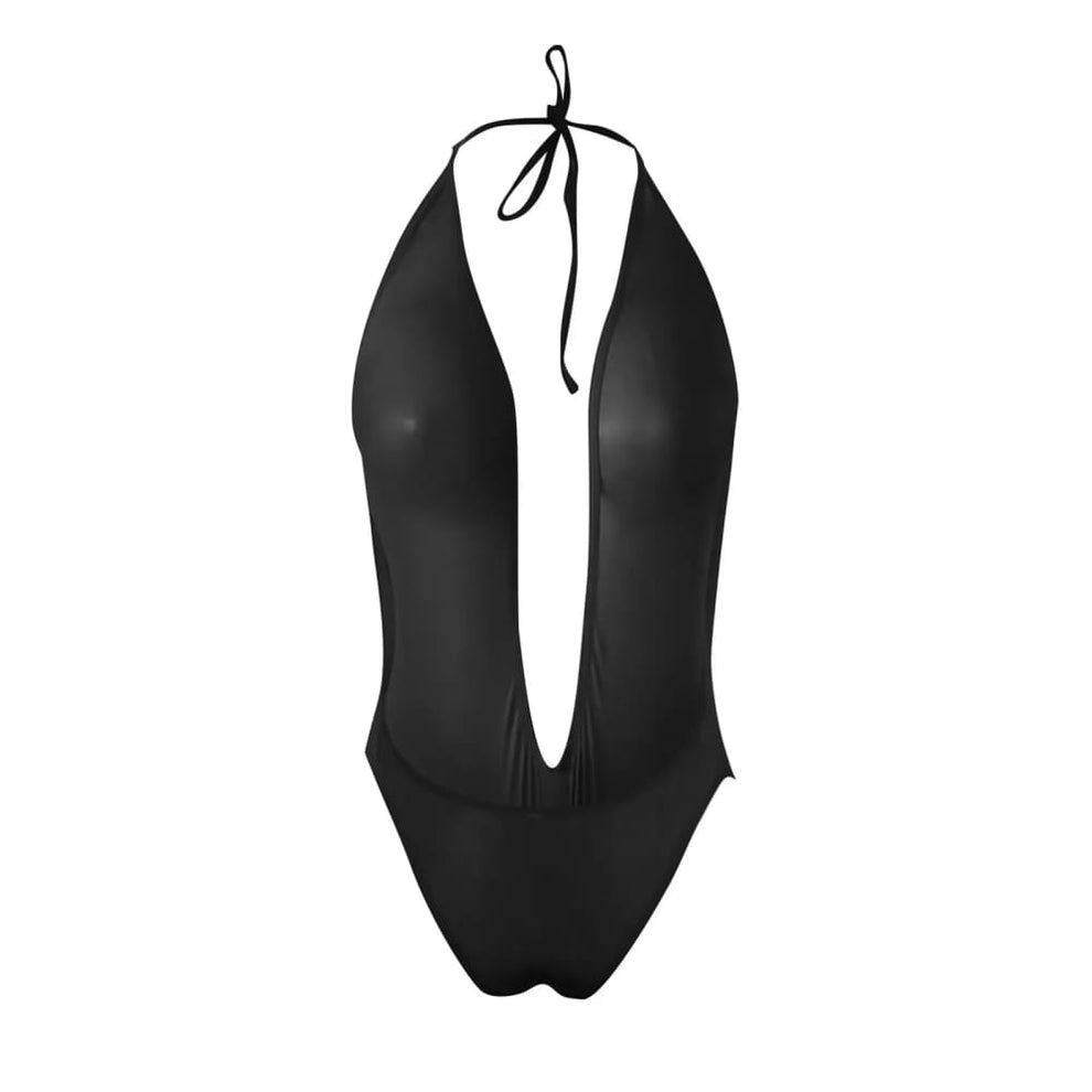 Deep V Lace Mesh Bodysuit Swimsuit One-Piece | Sunnybikinis