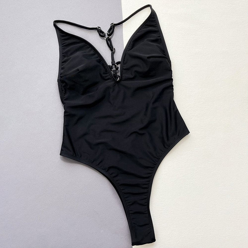 Sexy Strappy Low Back Swimsuit - Sunnybikinis